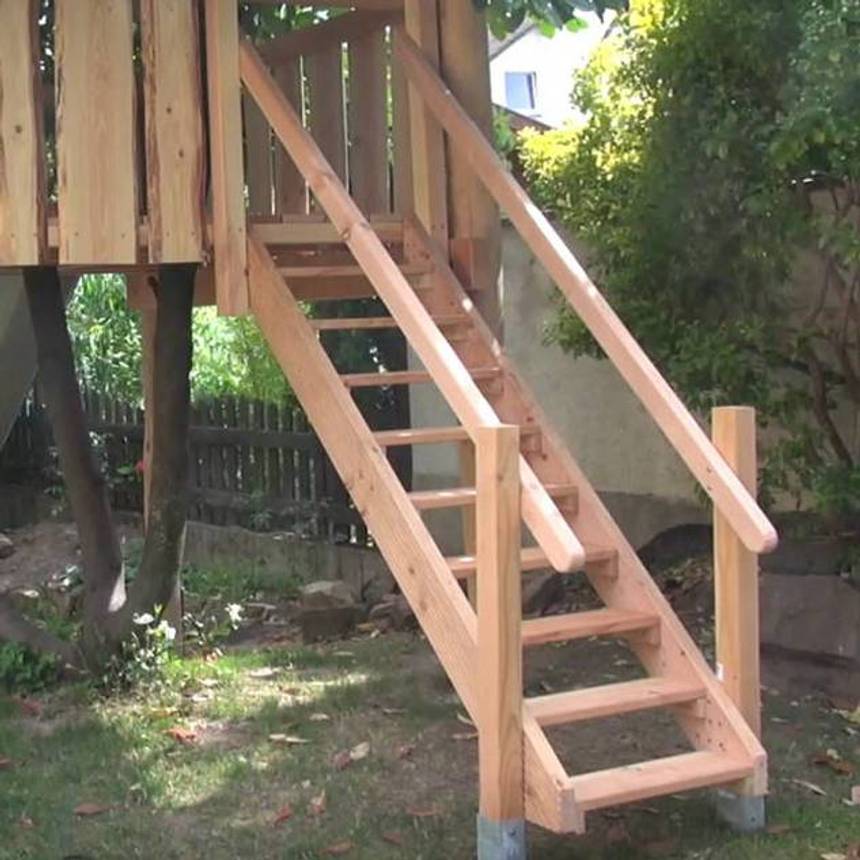 Holztreppe selber bauen für Garten und Terrasse - heimwerker.de